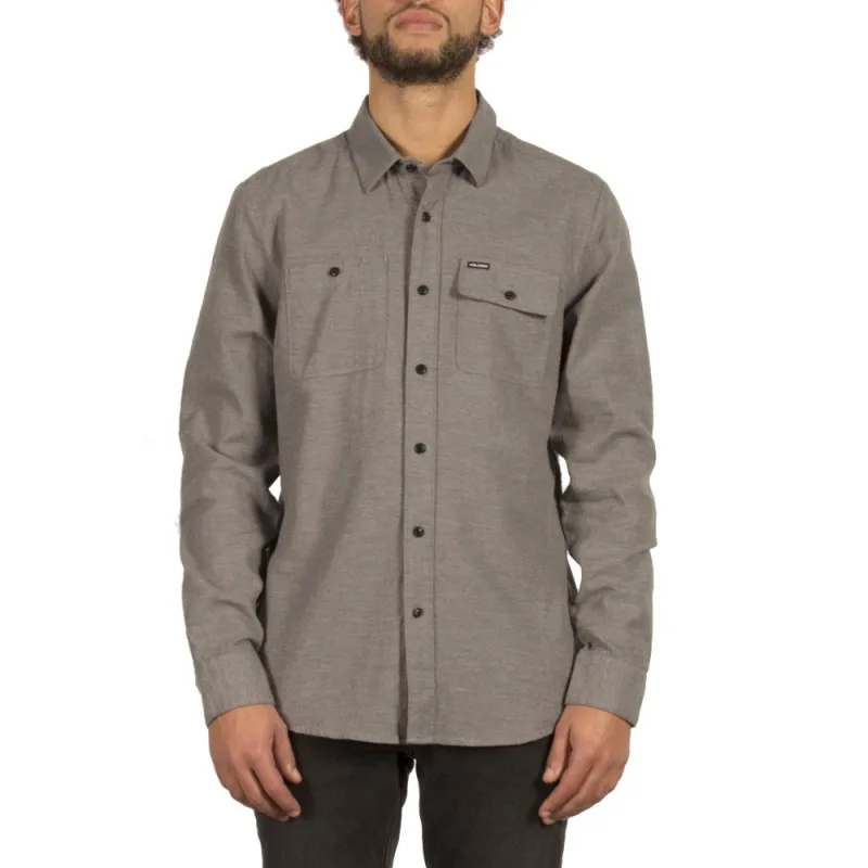 Volcom Hickson Longsleeve Shirt Dark Grey kopen bij Sickboards ...