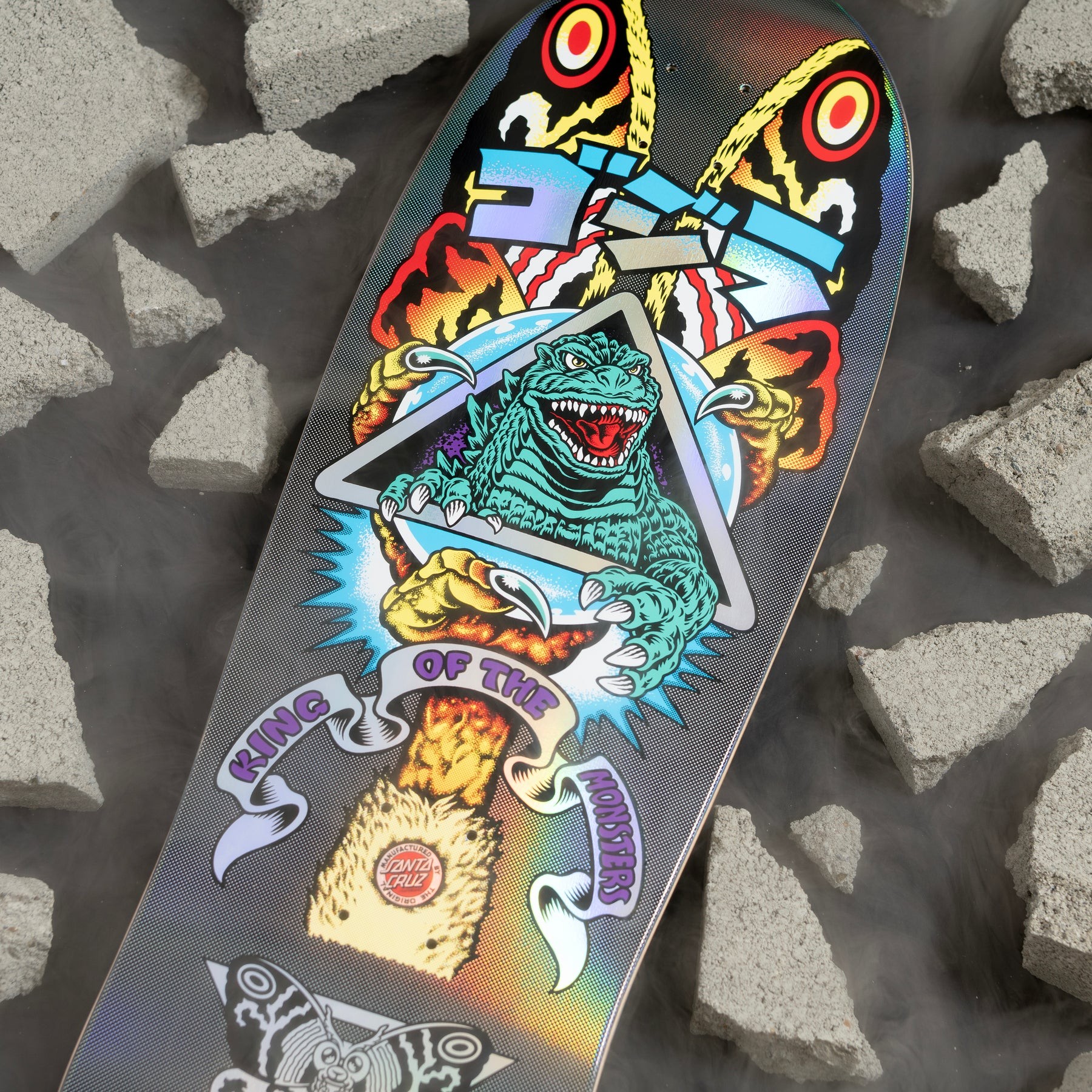 Buy Santa Cruz x Godzilla Mothra Natas 10.5" Old School Skateboard Deck ...