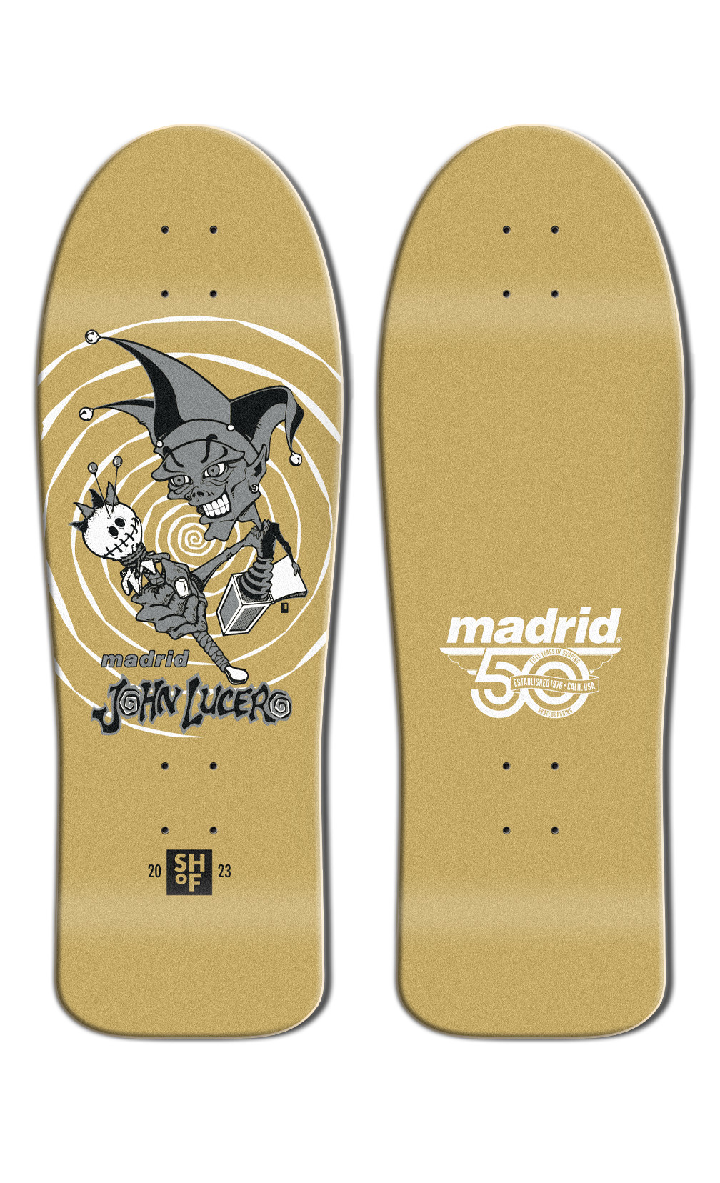 Madrid John Lucero Shof Gold 10.0" Old School Skateboard Deck