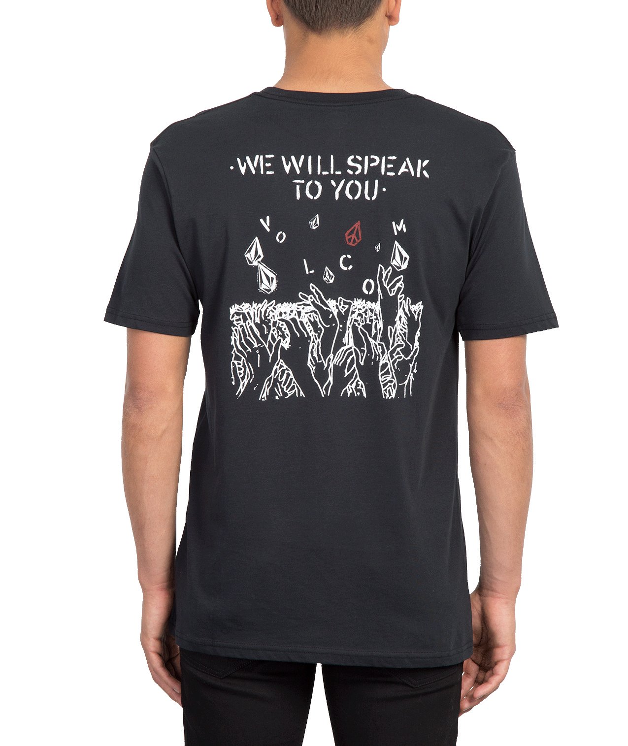 Buy Volcom Crowd Control T-Shirt Black at Sick Skateboard Shop