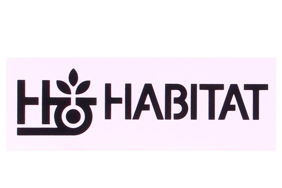 Buy Habitat Horizontal Logo Sticker Black at the Sickboards Longboard Shop