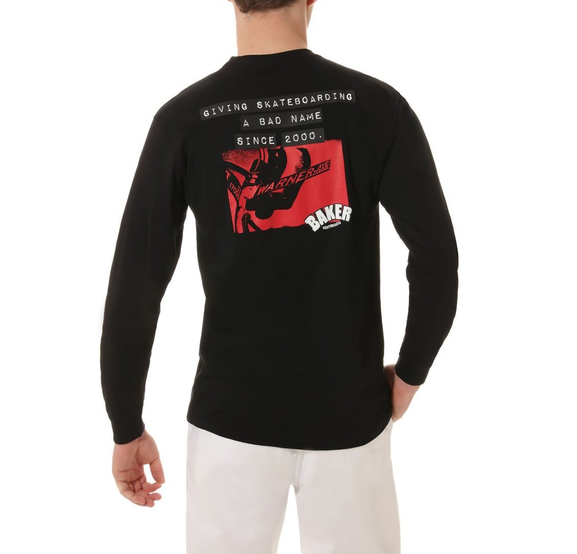 Buy Vans x Baker Longsleeve Black at the Sickboards Longboard Shop