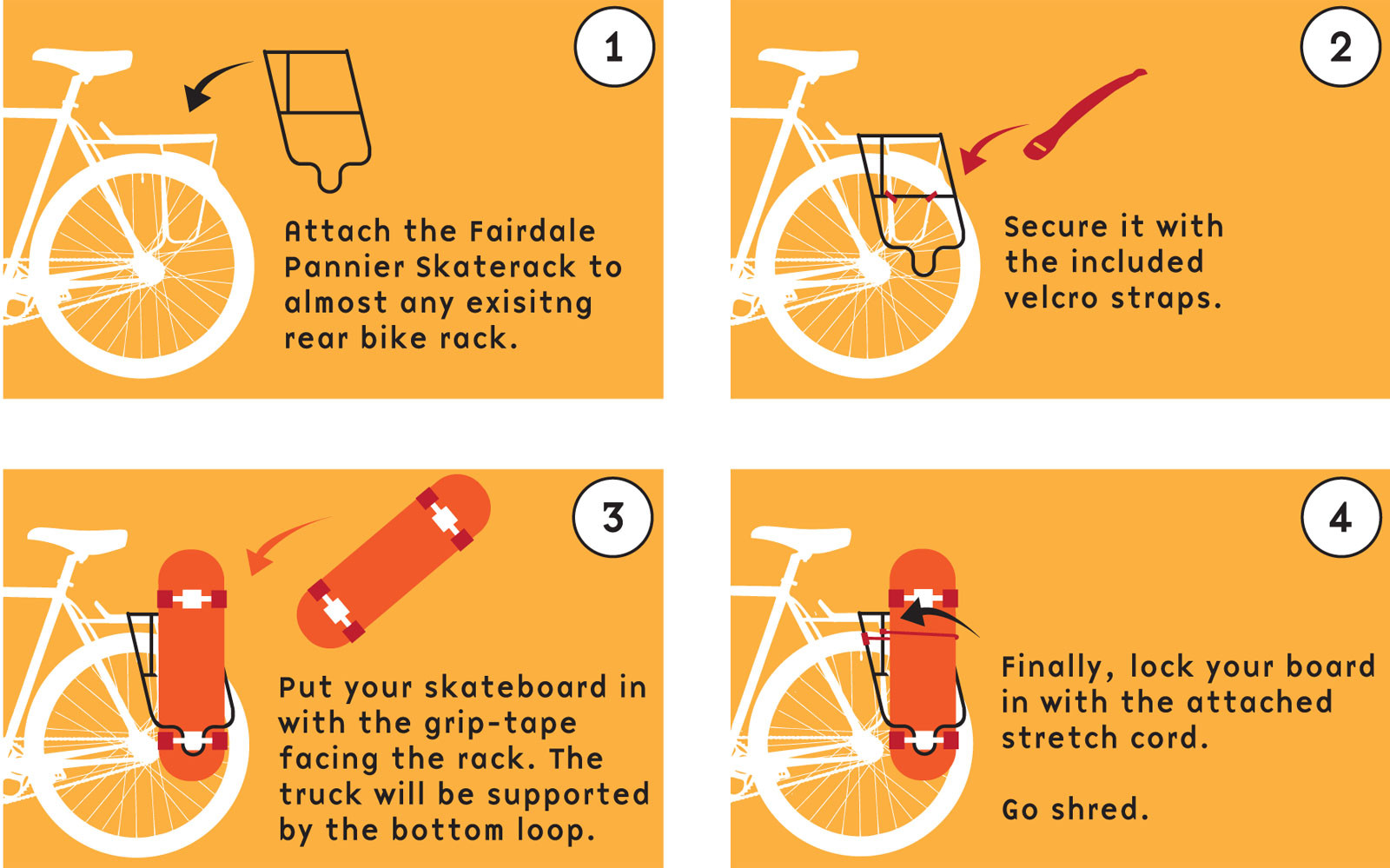 Fairdale Skateboard Bike Rack kopen bij Sickboards de Longboard winkel