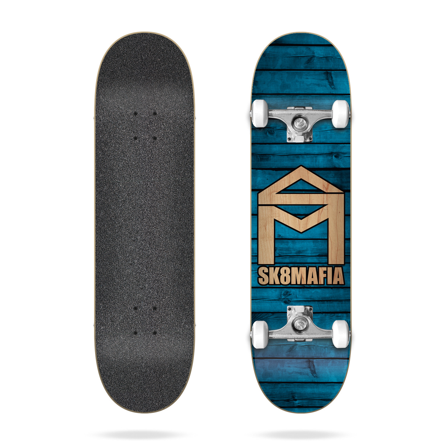 Buy Sk8Mafia House Logo Wood Blue 7.87 Skateboard Complete at Sick ...