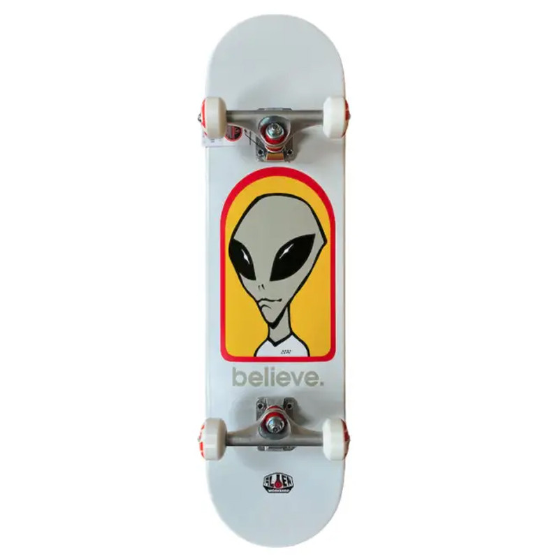 Buy Alien Workshop Believe White 8.0" Skateboard Complete at Sick ...